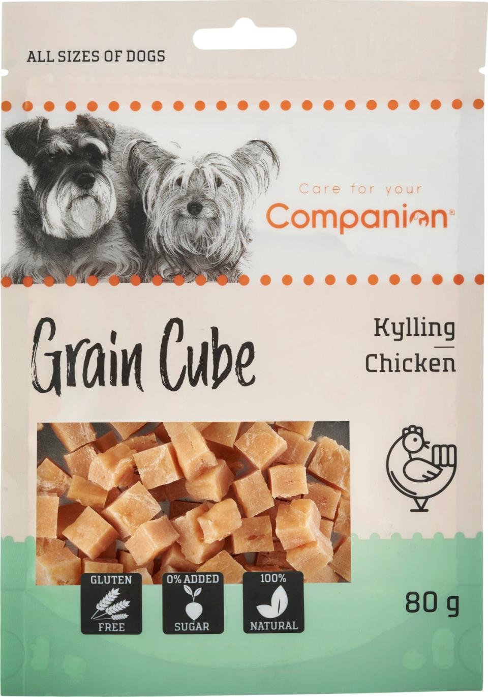 COMPANION Grain cube. Kylling. 80g